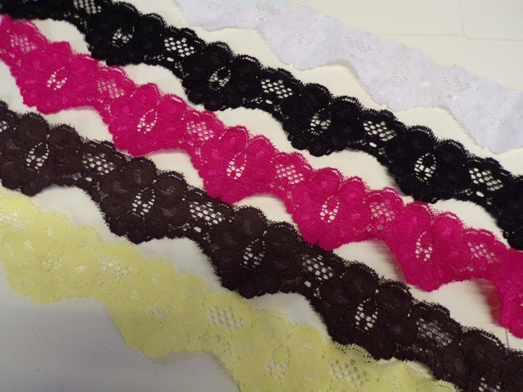 4cm Wide Stretch Lace Trim, Lingerie Lace, Stretch Thin Lace Trim for ...
