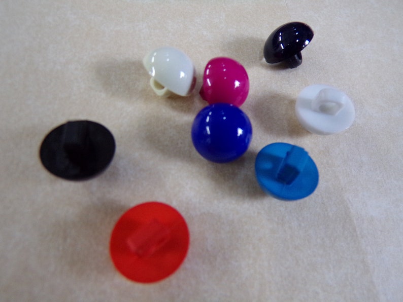 Plastic Buttons, Small Half Ball Dome Buttons, Shank Buttons, 18L 11 ...