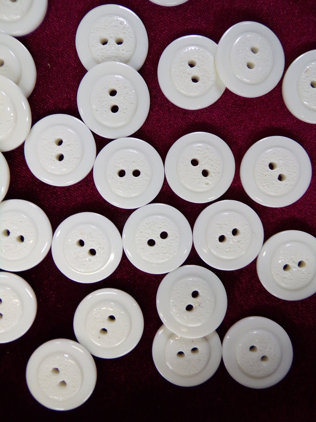 6 Pcs, 2-hole 20mm 32L White Buttons, Ideal for Shirts Blouses Trousers ...
