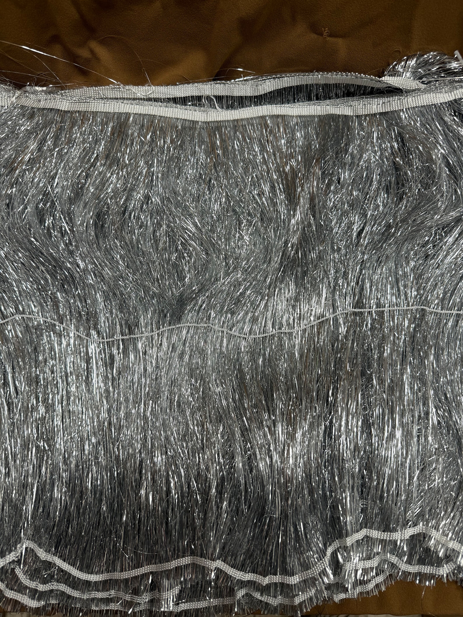 40cm Fringe, 16” Foil Fringe, Christmas Fringe, Dance Wear Fringe, Foil ...