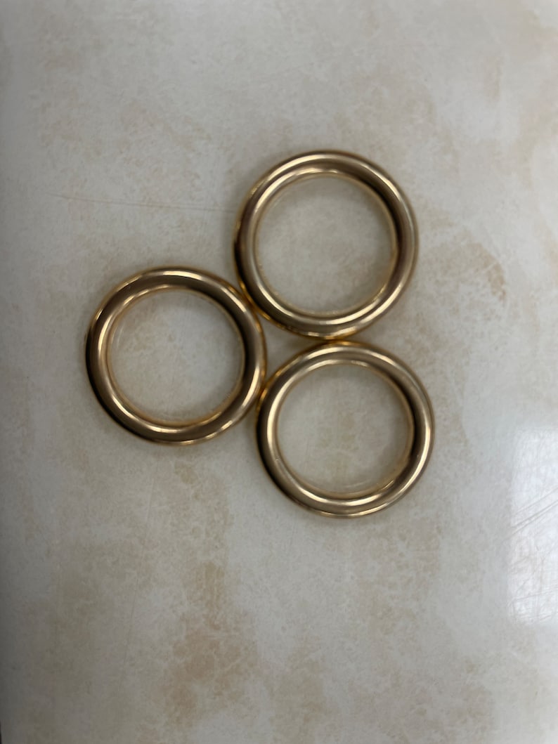 5 Sizes Solid Metal Hoop Rings Silver and Gold Metal - Etsy
