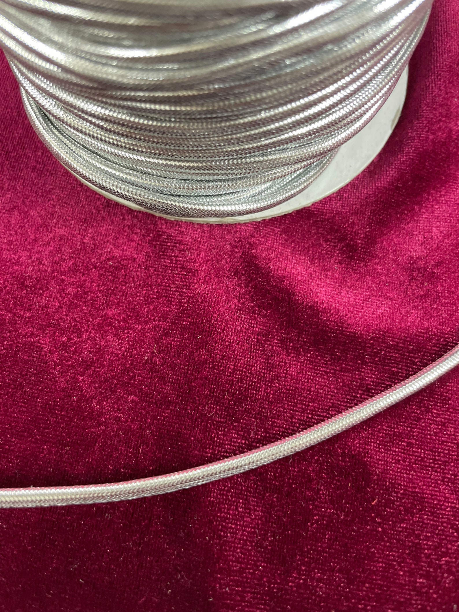 Lurex Shiny String Silver String Silver Cord Non Stretch - Etsy
