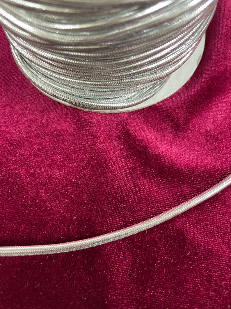 Lurex Shiny String Silver String Silver Cord Non Stretch - Etsy
