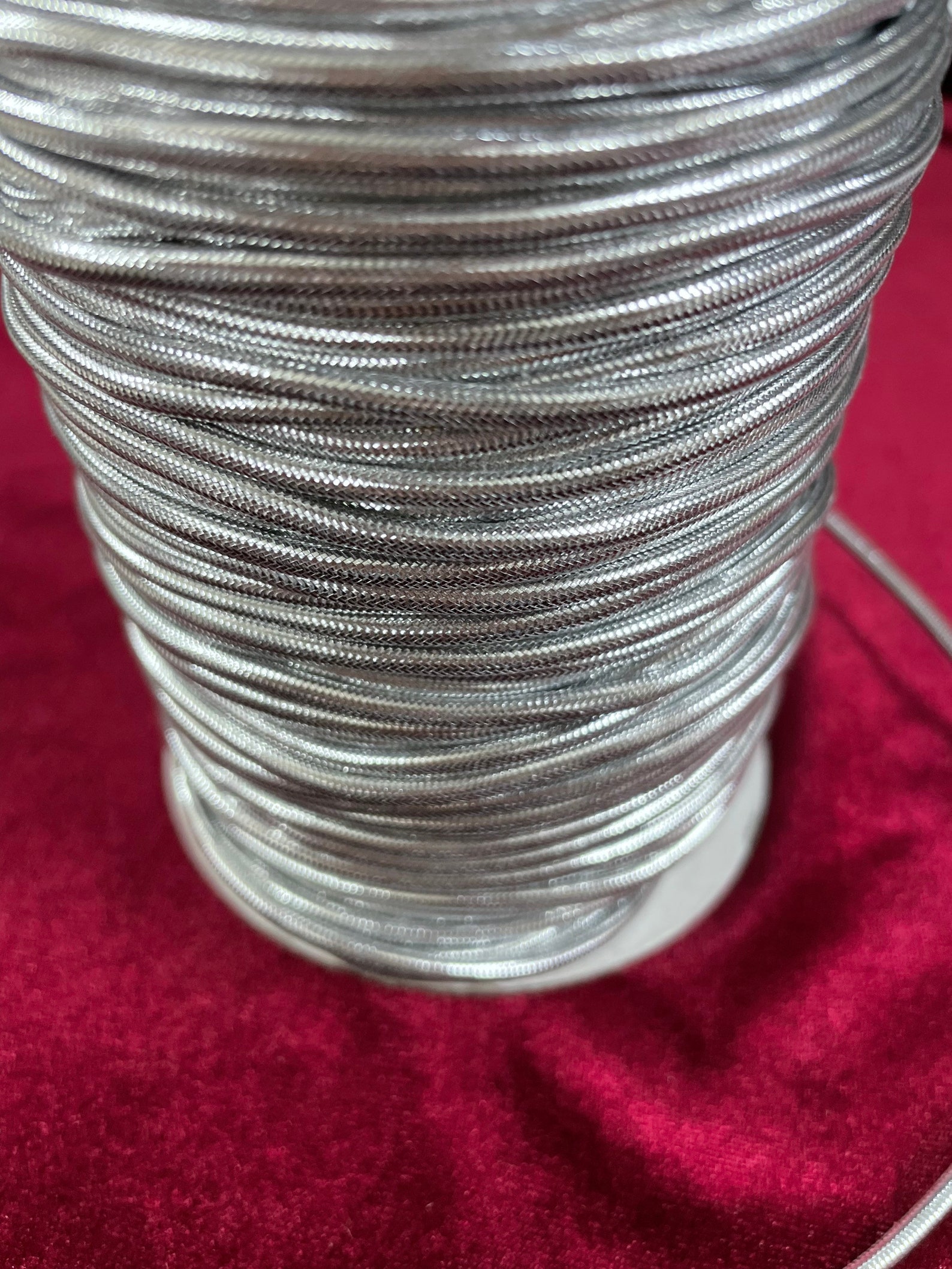 Lurex Shiny String, Silver String, Silver Cord, Non Stretch, Lurex Cord ...