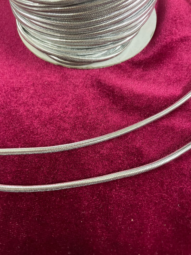 Lurex Shiny String Silver String Silver Cord Non Stretch - Etsy