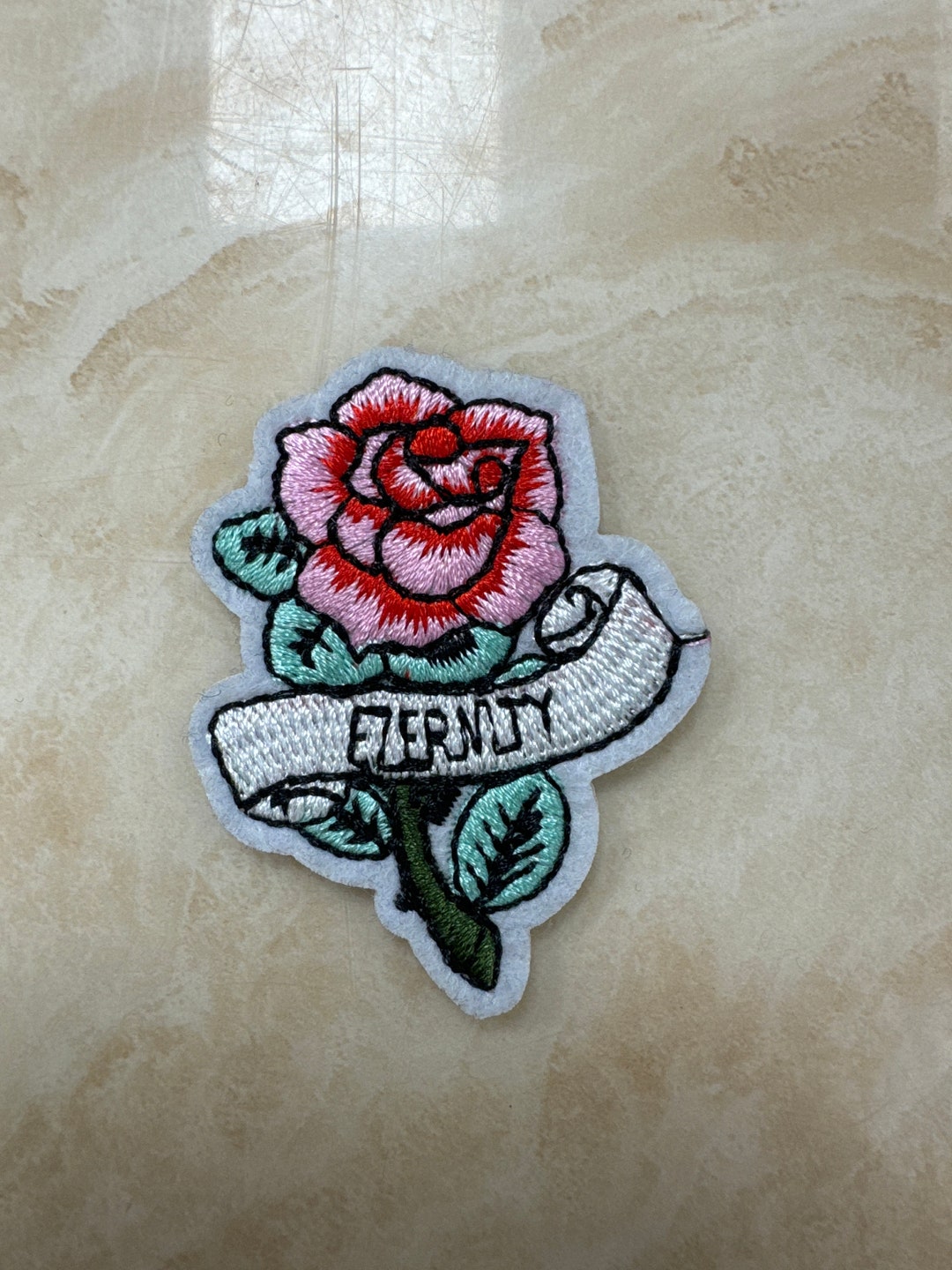 Badge, Rose Badge, Iron on Badge, Fashion Badge - Etsy