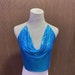 Rhinestone Chain Top, Exclusive Blue Colour Crop Top, Chainmail Top ...