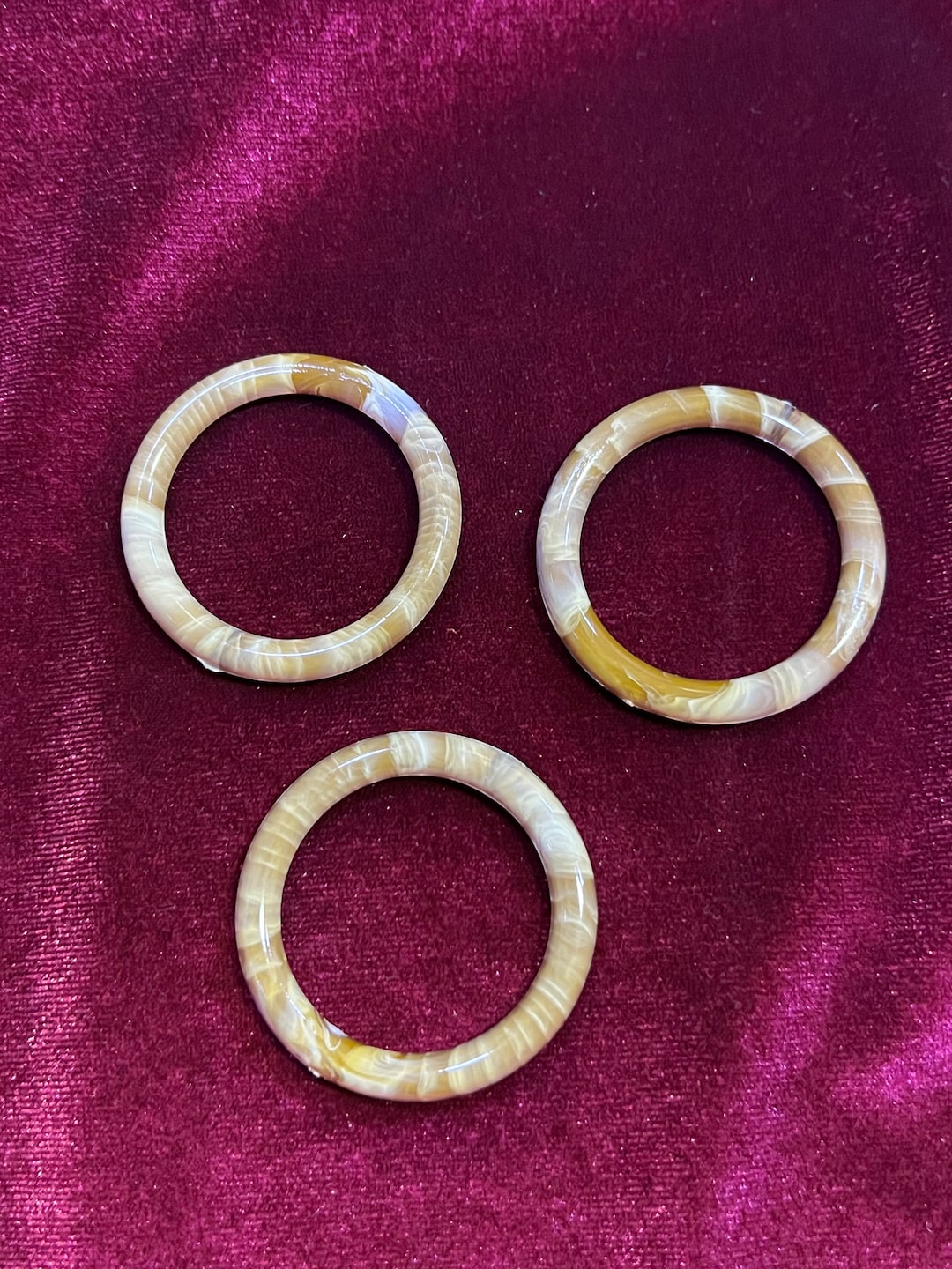 40mm, Macrame Light Weight Ring, Sewing Rings, Marble Hoops, Knitting ...