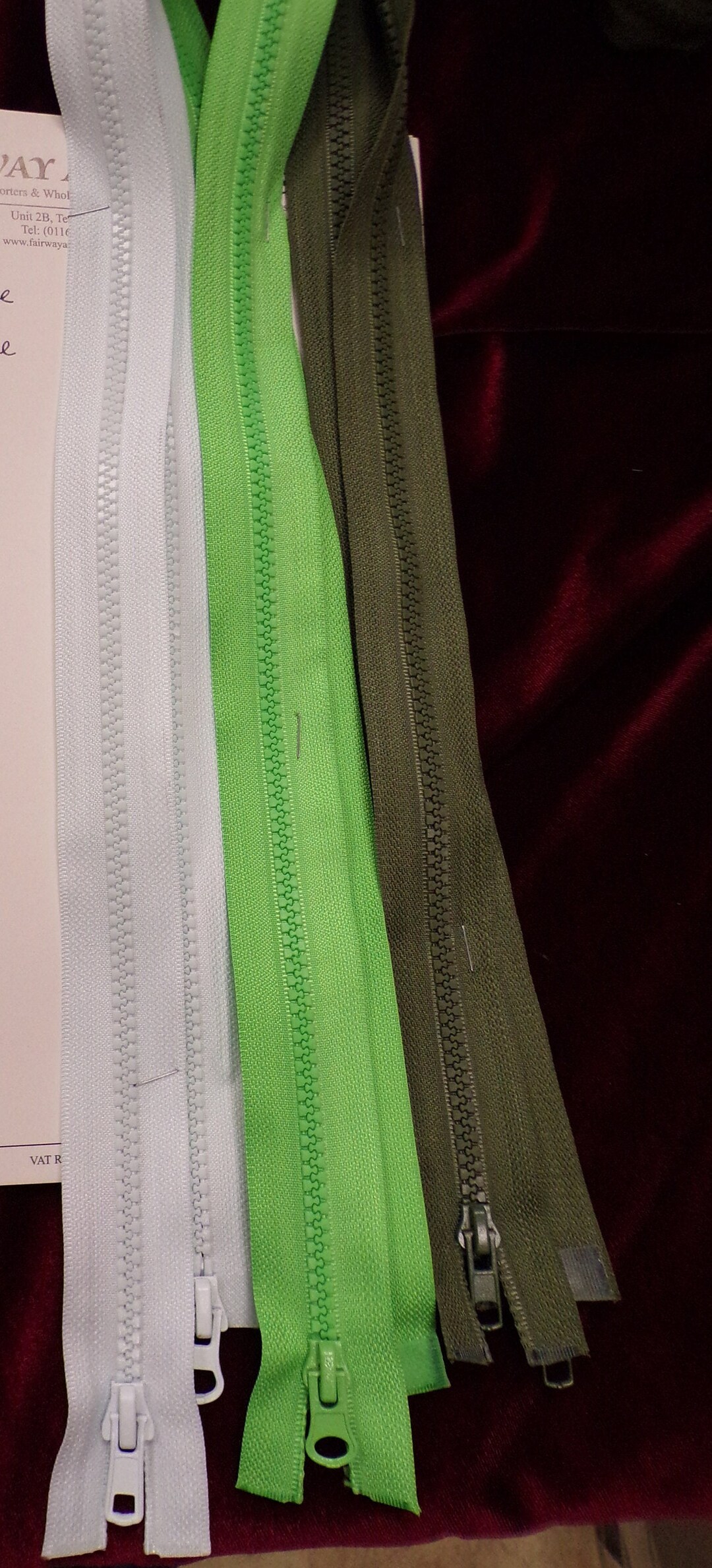110cm DOUBLE ENDED Zips,replacement Zips, Garment Zips, Coloured Zips ...