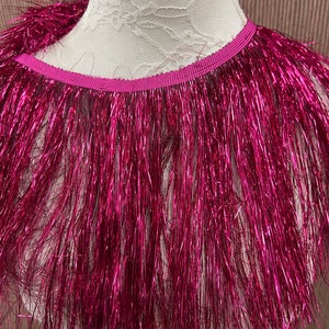 Foil Fringe Trim 20cm Dancewear, Party Wear, Fashion Fringe, Foil ...