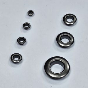 Gunmetal Eyelet, Metal Eyelets, 7 Sizes, Eyelets, Gumnetal Eyelets ...