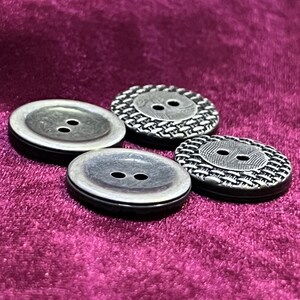 Antique Brass, Grey, Silver, Gold, 2-hole Textured Button, Lightweight ...