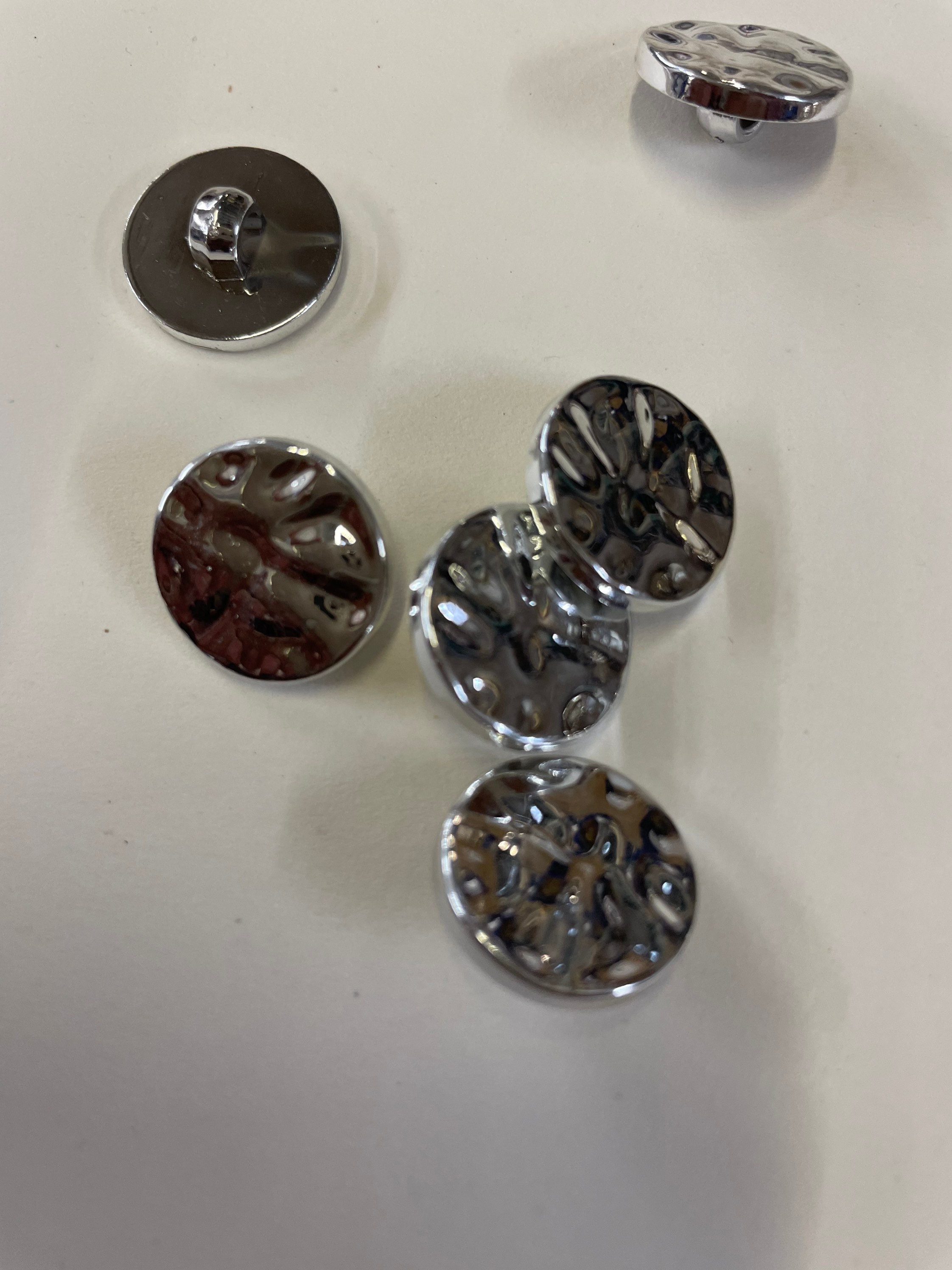 Hammered Buttons, 4 Sizes, Gold or Silver, Fancy Buttons, Buttons ...