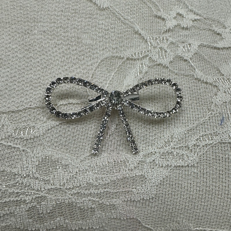 Rhinestone Brooches Bow - Etsy UK