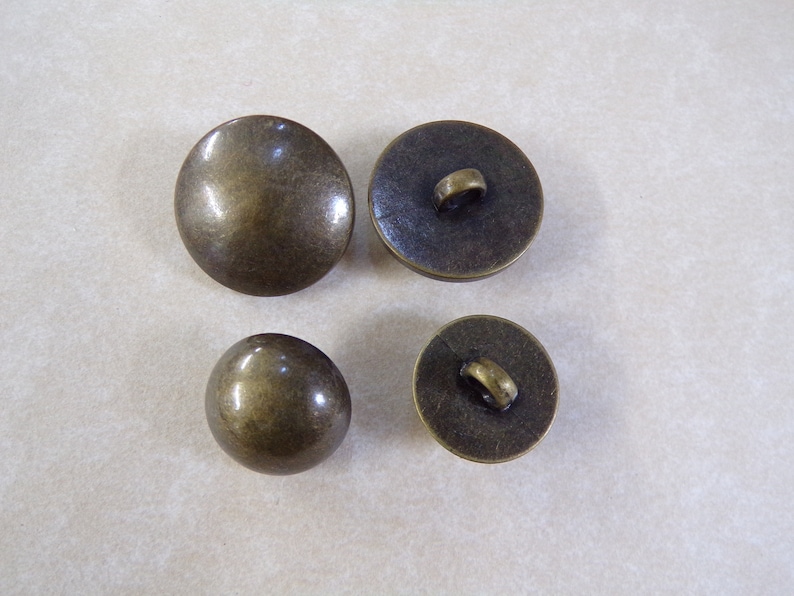 5 Sizes- 6pcs, Vintage Buttons, Military Buttons, Antique Brass Buttons ...