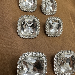 Diamante Buttons, Flower Diamanté Buttons, Designer Button, Gold Button ...
