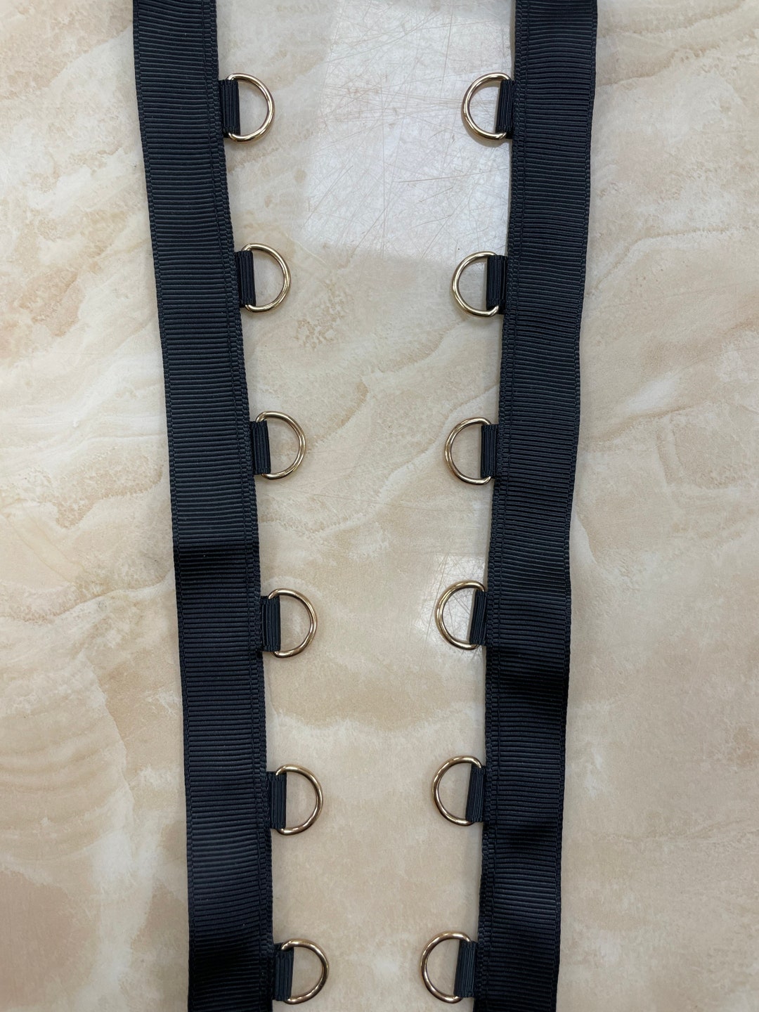1 M, D Ring Tape, Black & Gold D Rings, D Rings, Ring Tape, Corset ...
