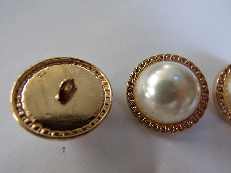 40L 25mm Pearl Gold Shank Buttons, Gold Buttons, Costume Buttons, Coat ...