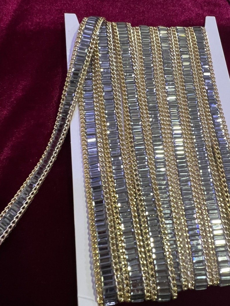 Rhinestone Chain Trim, Rhinestone Ribbon for Bridal, Sash Diamante ...