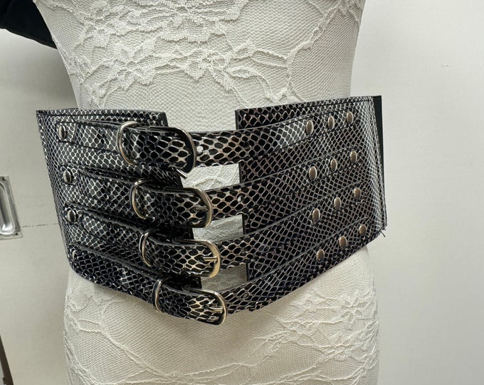 Plus Size Belt, Elastic Belt, Snake Belt, Faux Snake Belt, Corset Belt ...