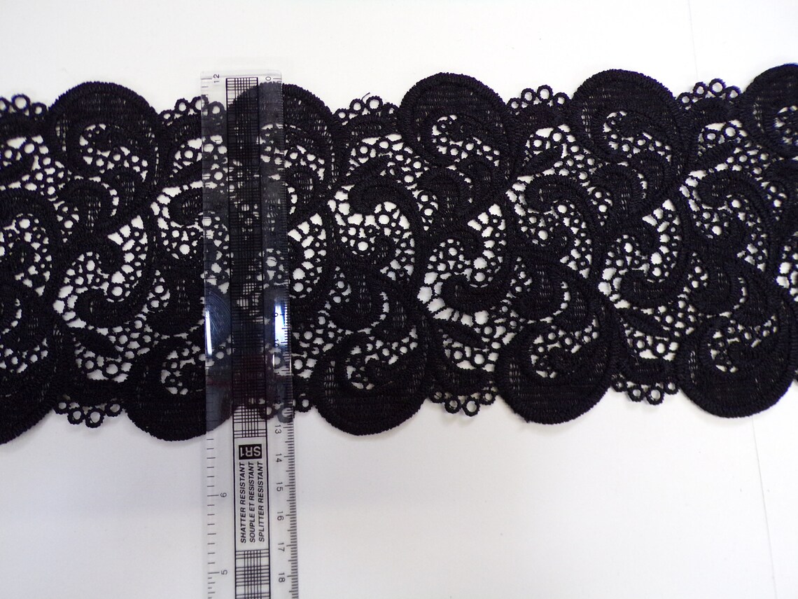 Vintage Style Black Cotton Lace Trim 13.5cm Heavy Weight - Etsy