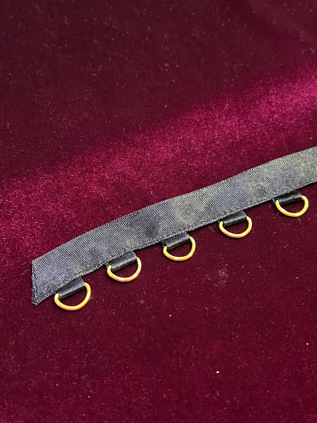 Satin D-ring Black Tape, D Ring Tape, Black & Gold D Rings, D Rings ...