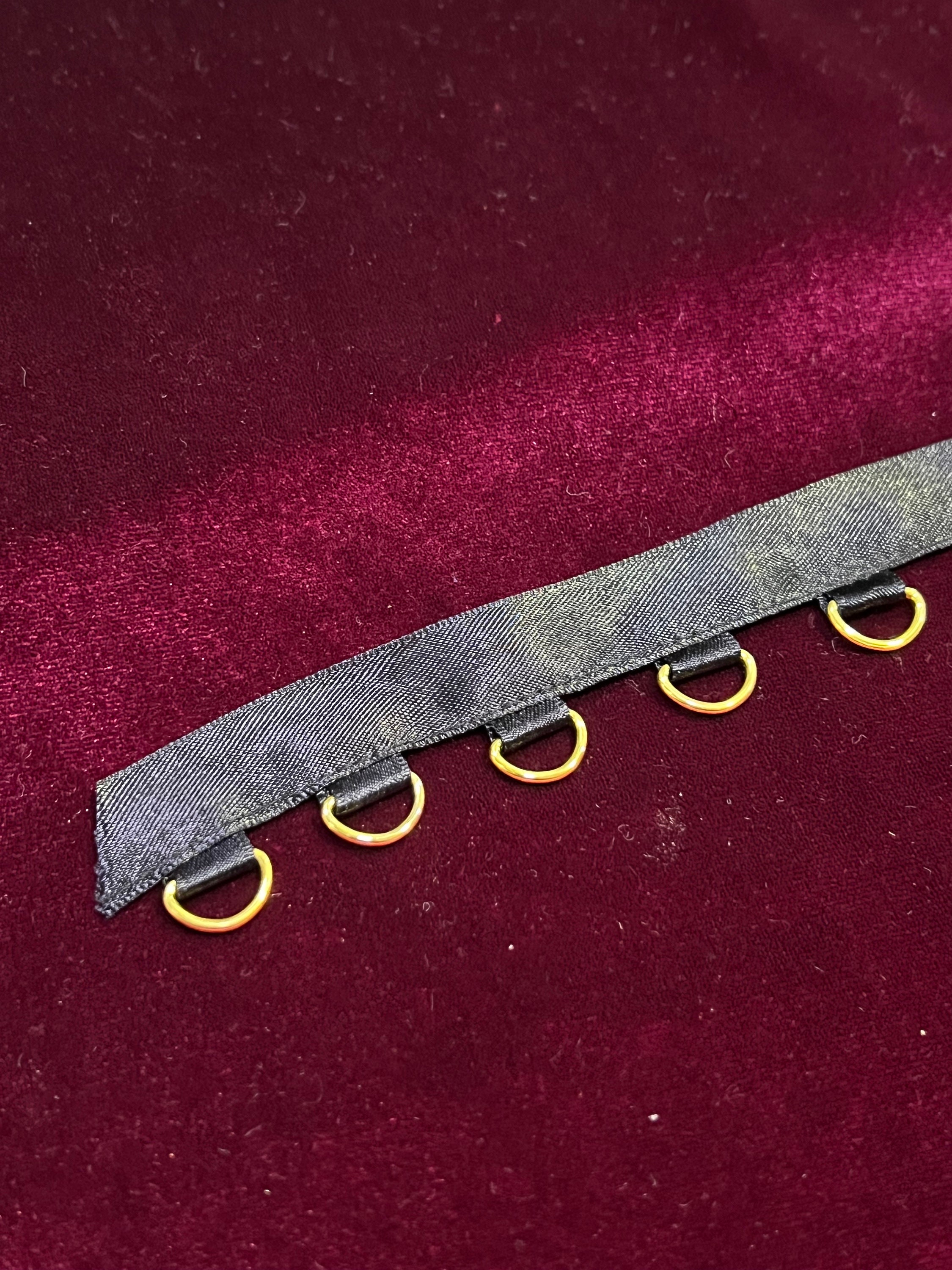 Satin D-ring Black Tape, D Ring Tape, Black & Gold D Rings, D Rings ...
