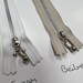 4'' YKK Metal Closed End Zip, Cream Zip, Beige Zip, YKK Zip, Metal Zip ...
