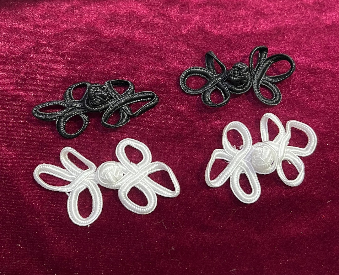 Frog Fasteners, Frog Closure Buttons, Chinese Buttons in Black and ...