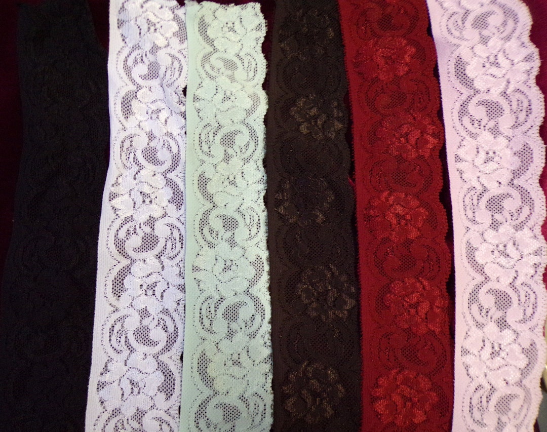 2mtr, 5.5cm Wide Delicate Stretch Lace, Lingerie Lace, Stretch Lace for ...