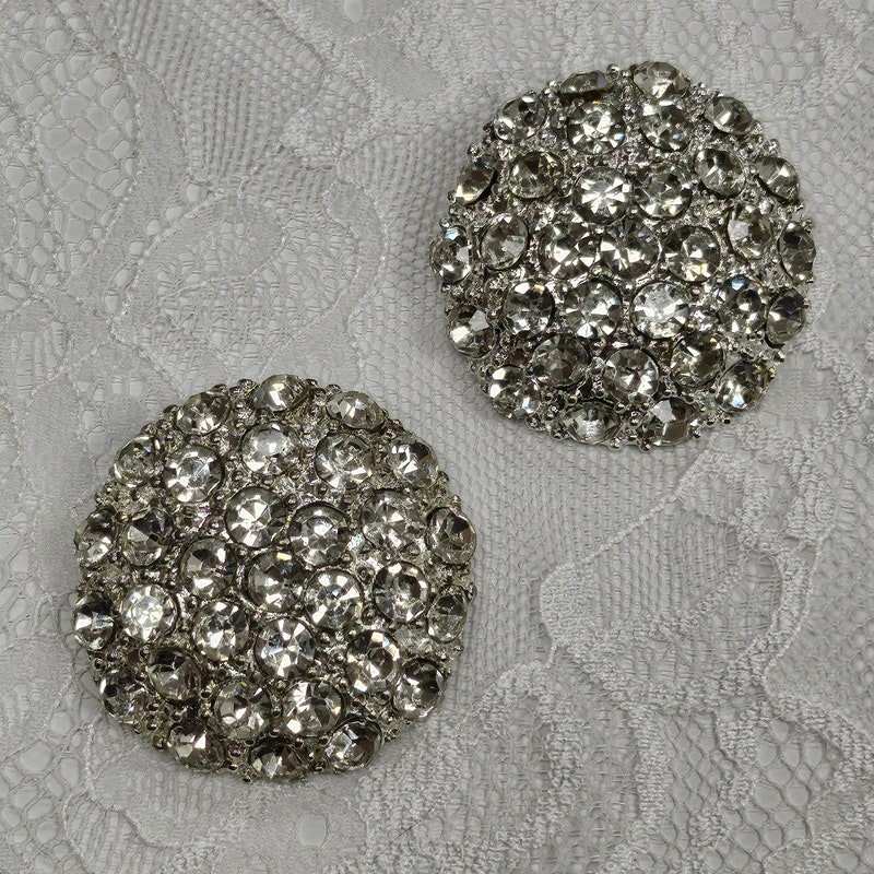 Rhinestone Button - Etsy