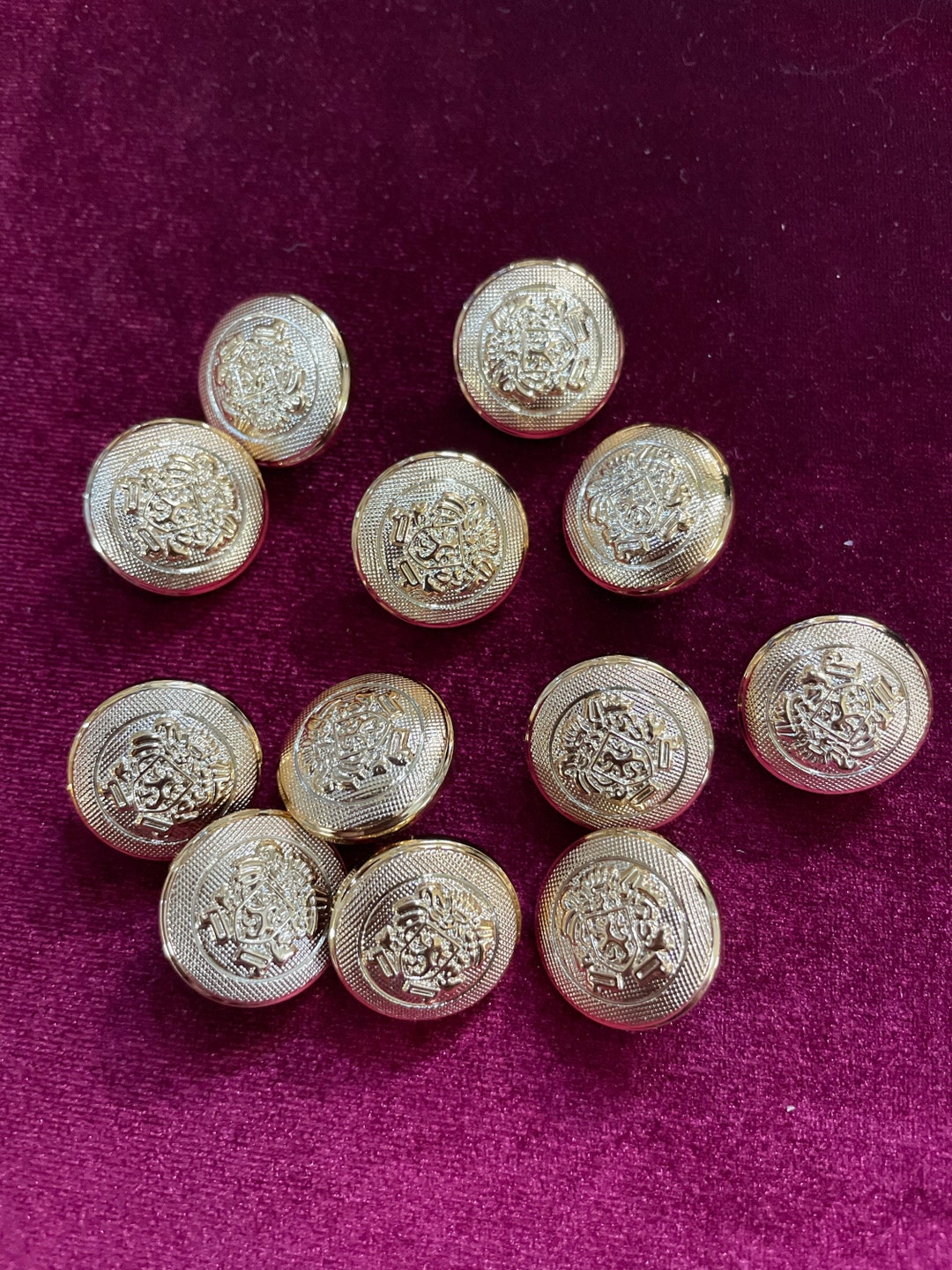 6pcs, Military Buttons, 34l-21mm - Gold or Rose Gold, Gold Buttons ...