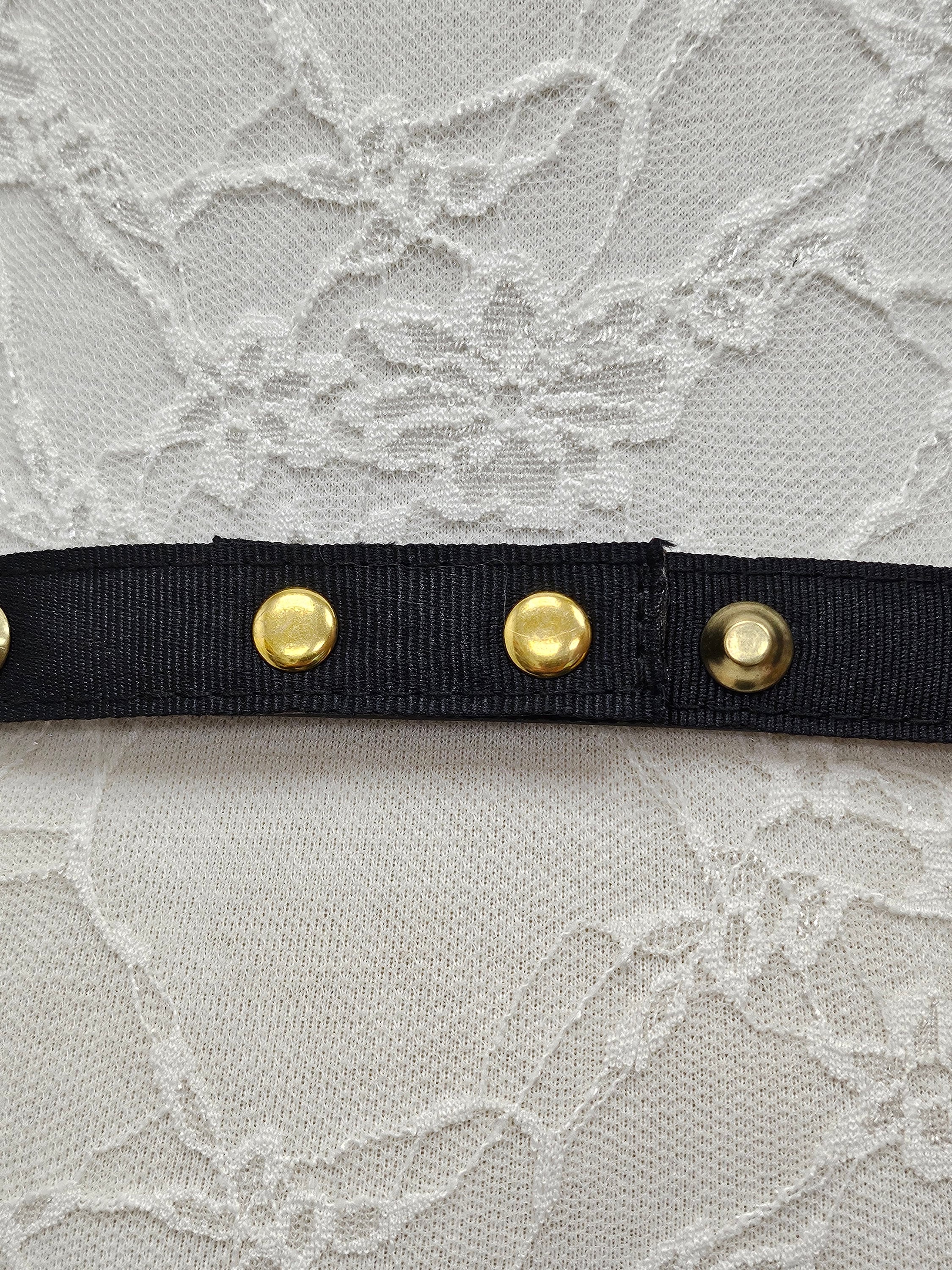 Studded Belt, Black Belt, Gold Studs, Punk Aesthetic, Snap Fastening - Etsy