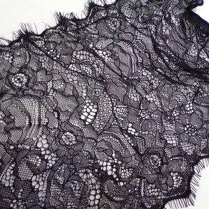 Delicate Lace, Black Eyelash Lace Trim, 21cm Wide, Fashion Lace - Etsy