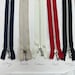 5'' YKK Metal Closed End Zip, Cream Zip, Navy Zip, YKK Zip, Metal Zip ...