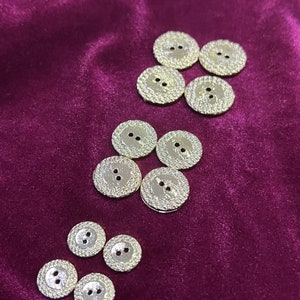 Antique Brass, Grey, Silver, Gold, 2-hole Textured Button, Lightweight ...