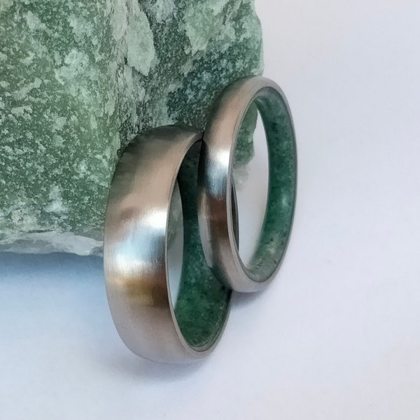 Jade Wedding Ring Set - Etsy