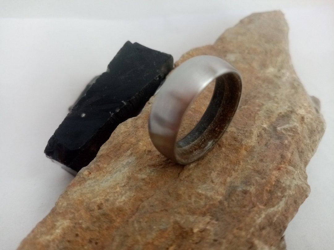 Dinosaur Bone Ring, the Fossil, Petrified Dinosaur Bone Ring, Obsidian ...