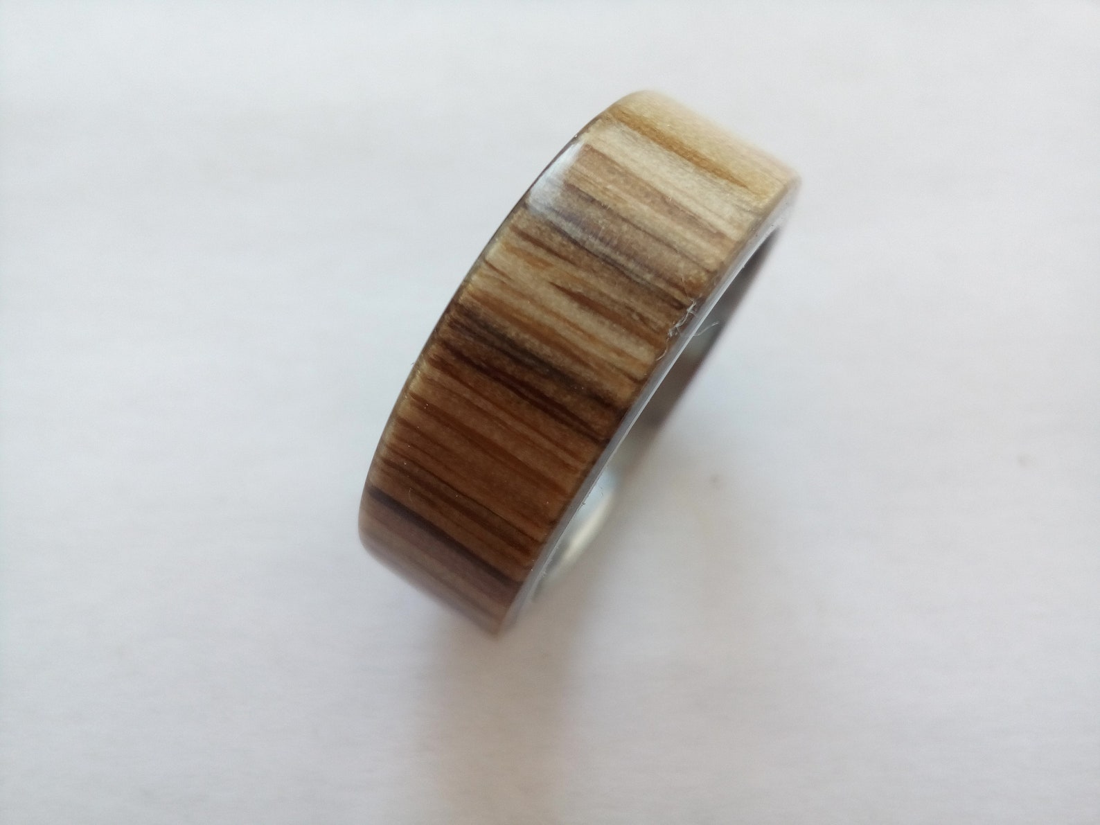 Titanium wood ring White oak wood Titanium wedding band | Etsy