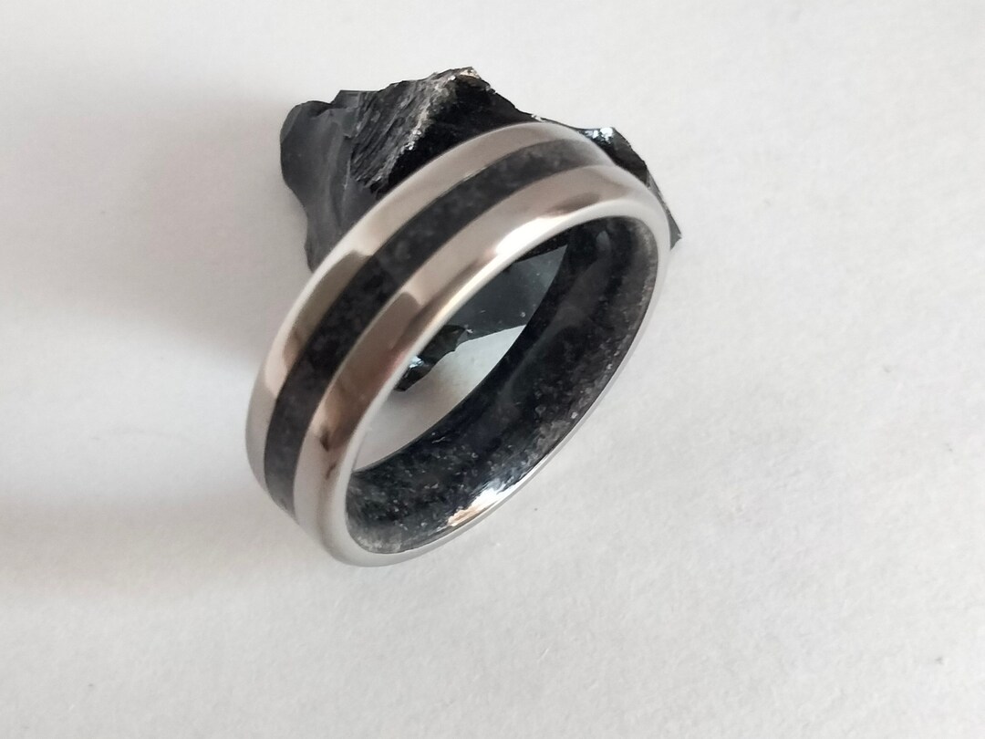 Protection Obsidian, Black Crystal Ring, Black Stone Ring, Mens Wedding ...