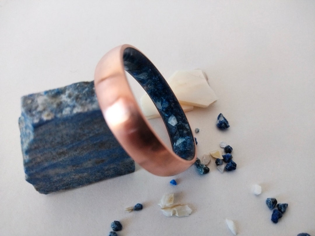 Copper Gift, 7 Anniversary, Cooper and Raw Stone, White Abalone Shell ...