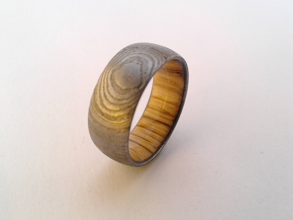 Damascus ring Mens ring Damascus steel band Mens wedding | Etsy