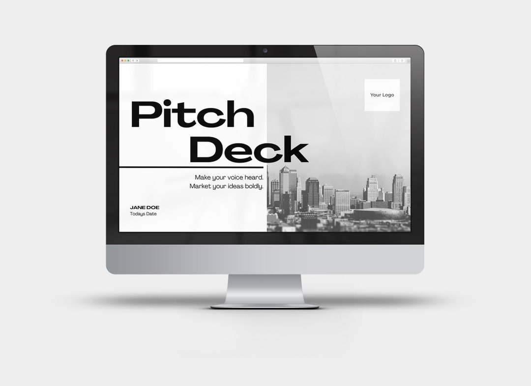 Modern Bold Pitch Deck Template - Etsy