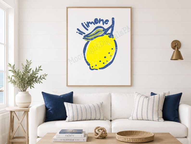 Distressed Lemon PNG, Summer Fruit Design, Il Limone Italian Graphic ...