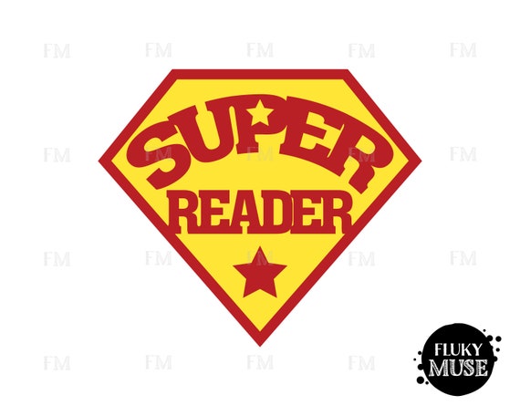 Super Reader Shield SVG / Super Reader Cuttable / Superhero | Etsy