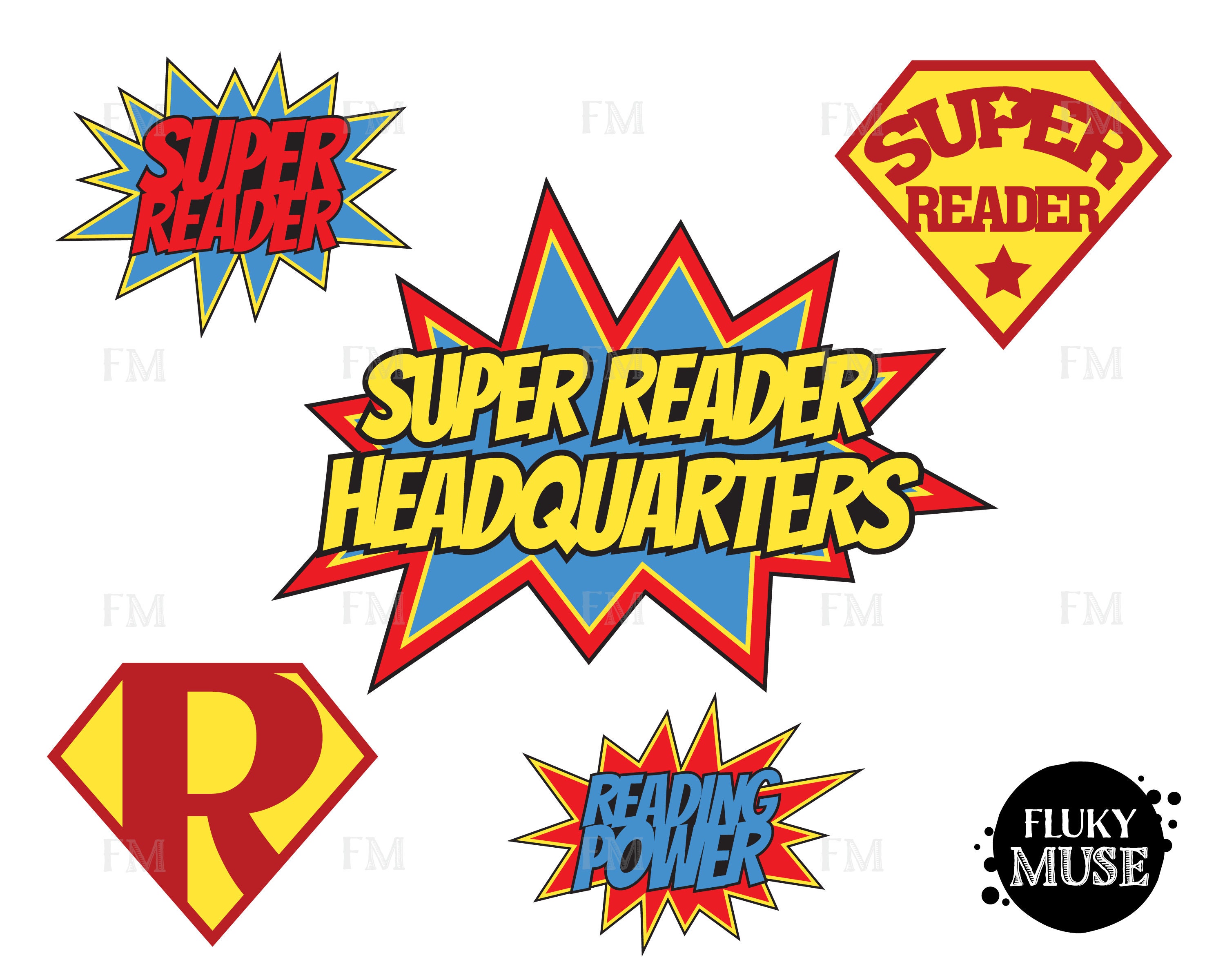 Super Reader Set SVG / Super Reader Cuttable / Super Reader Clipart - Etsy