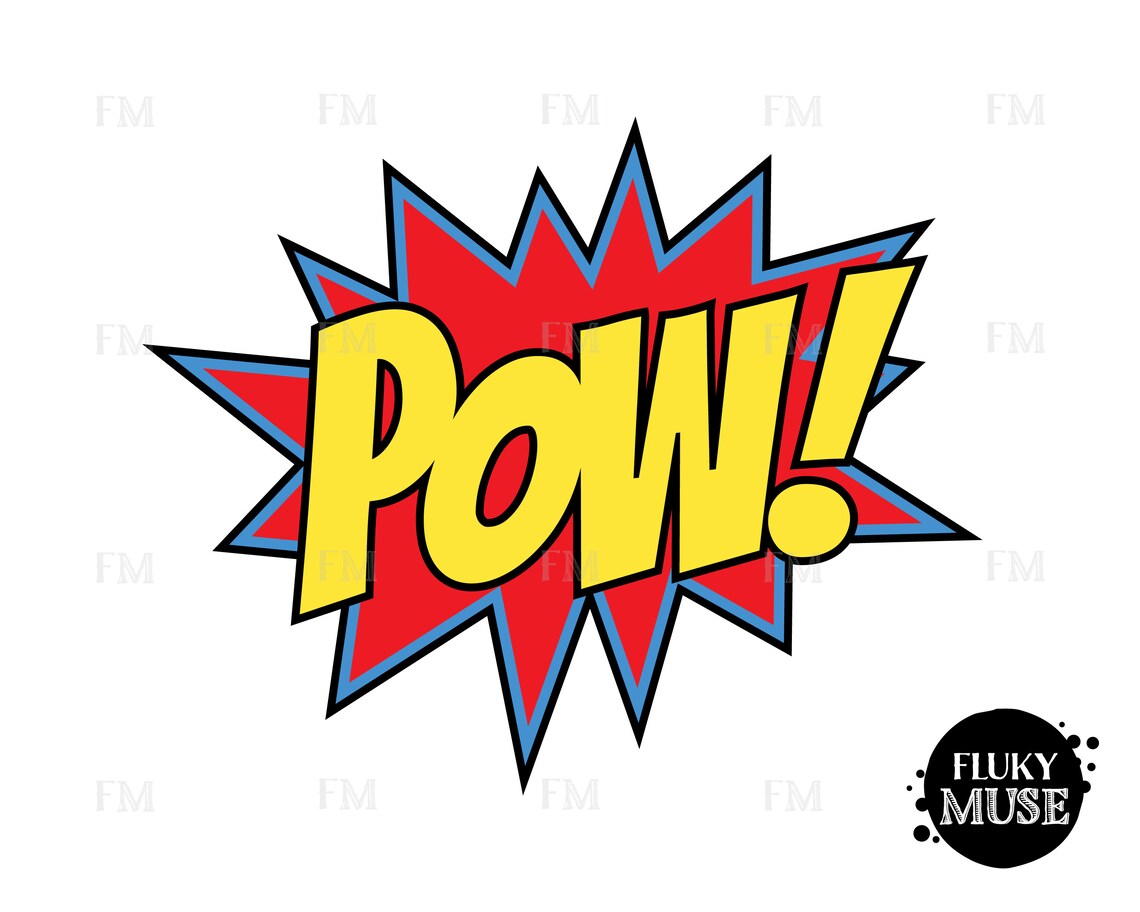 Superhero POW SVG / POW Cuttable / Superhero Clipart - Etsy