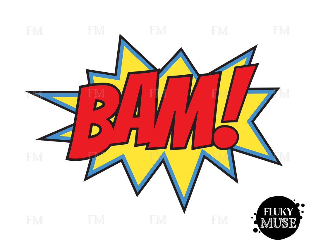 Superhero BAM SVG / BAM Cuttable / Superhero Clipart - Etsy