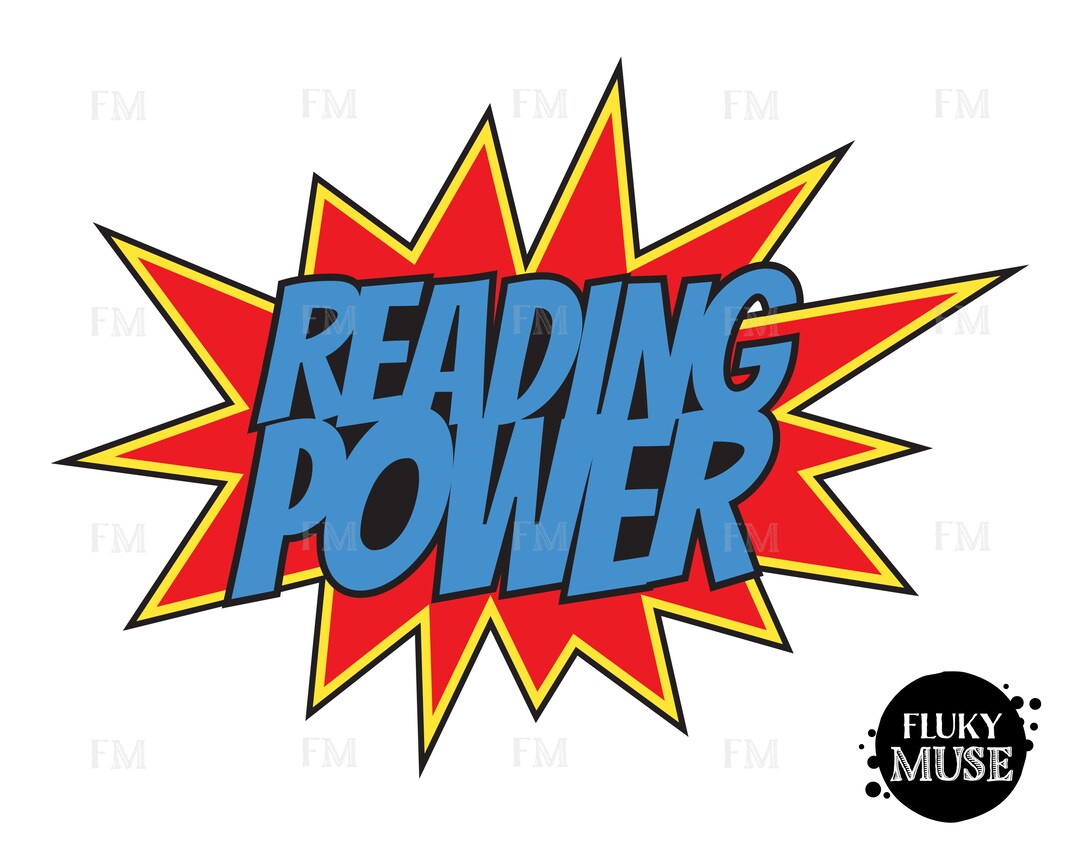 Reading Power SVG / Reading Power Cuttable / Superhero Clipart - Etsy
