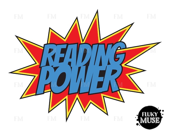 Reading Power SVG / Reading Power Cuttable / Superhero Clipart - Etsy